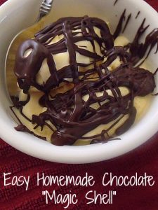 Easy Homemade Chocolate "Magic Shell" - Mama Likes To Cook