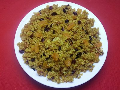 Fried Rice Recipe with Dried Fruit & Nuts - Mama Likes To Cook