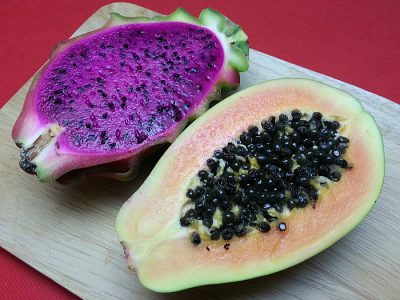 Papaya Dragon Fruit Salad Recipe - Mama Likes To Cook