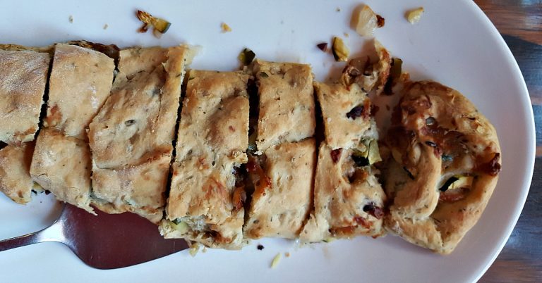 Vegetarian Antipasto Bread Roll Recipe - Made with Pizza Dough
