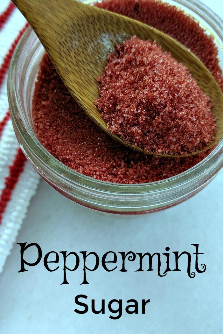 Peppermint Sugar Recipe for a Mason Jar Gift - Mama Likes To Cook