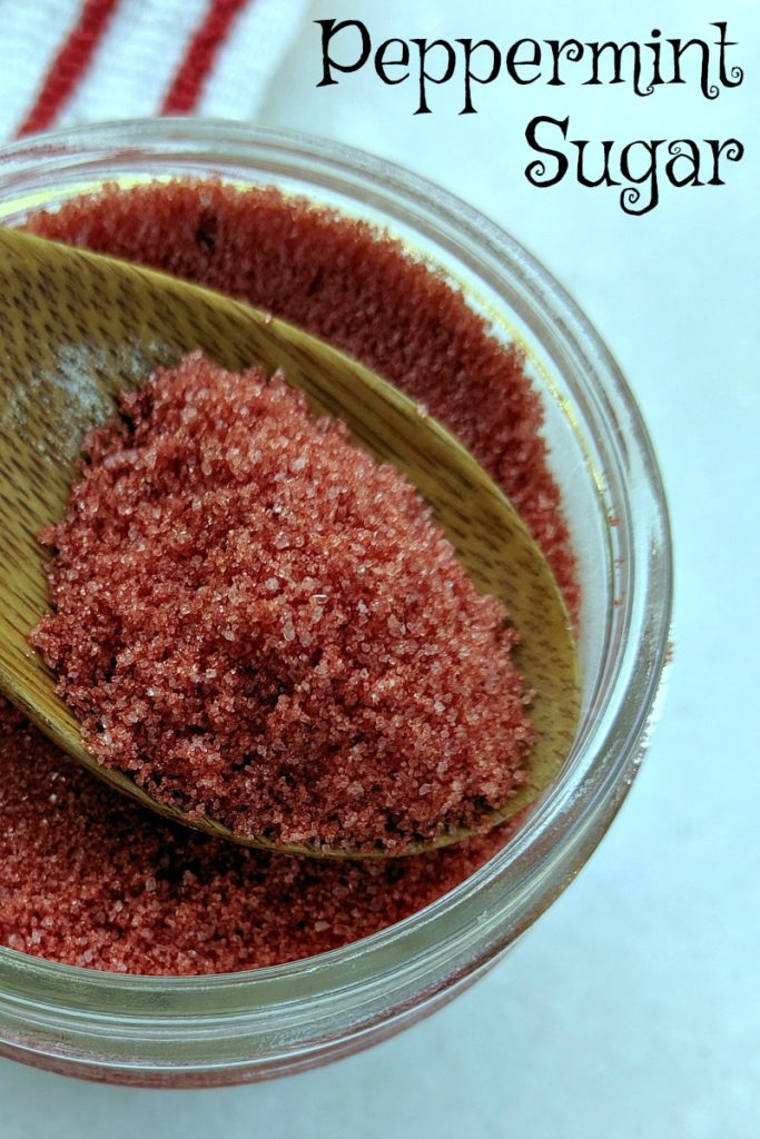 Peppermint Sugar Recipe for a Mason Jar Gift - Mama Likes To Cook