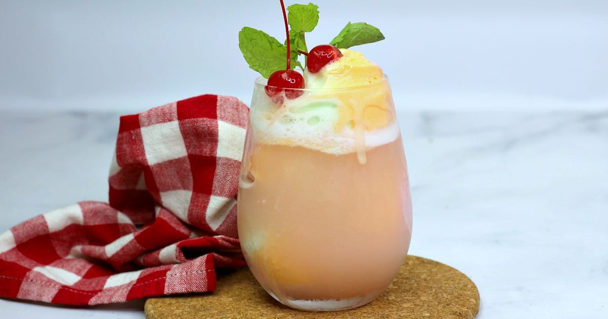 Boozy Sherbet Float Recipe - Mama Likes To Cook