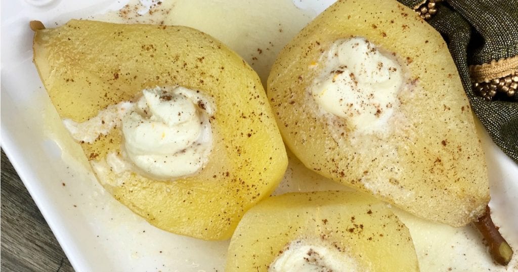 Moscato Honey Poached Pears Recipe - Mama Likes To Cook