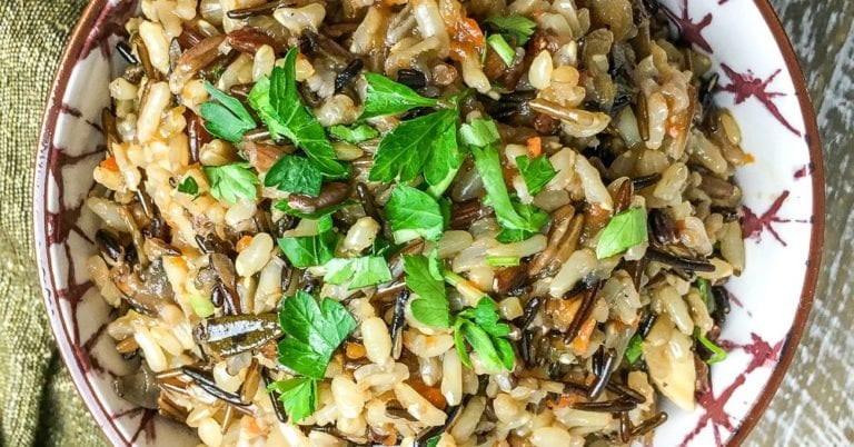 Easy Vegan Instant Pot Wild Rice Pilaf Recipe - Mama Likes To Cook