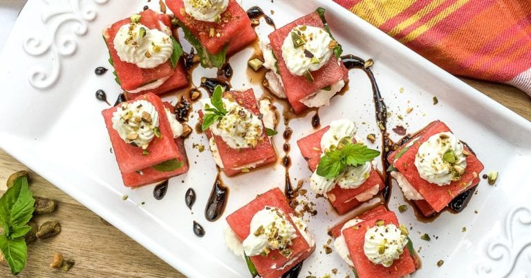 Watermelon Feta Appetizer Recipe - Mama Likes To Cook