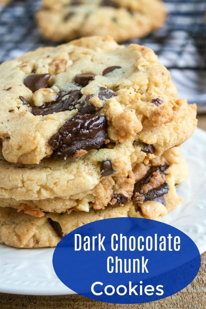 Walnut Dark Chocolate Chunk Cookies Recipe - Mama Likes To Cook
