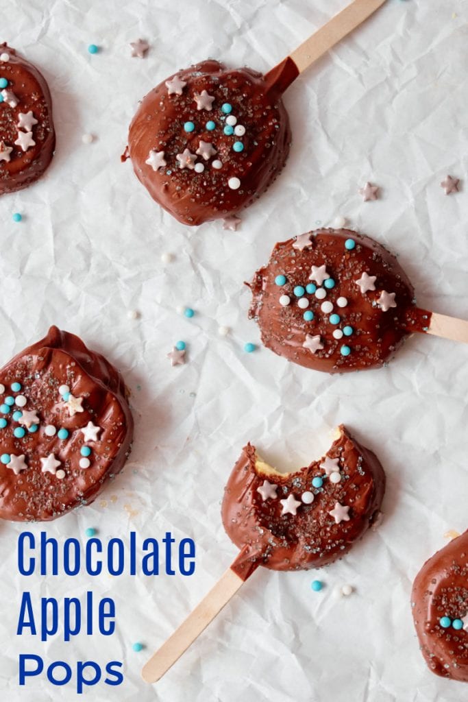 Chocolate Dipped Apple Pops Recipe - Mama Likes To Cook