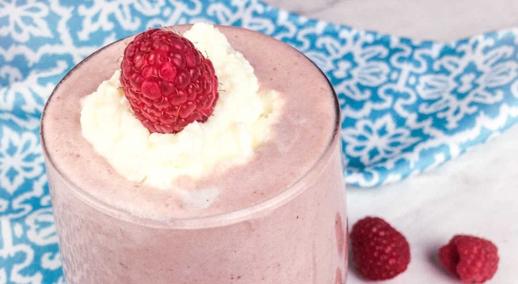 Keto Raspberry Coconut Smoothie - Mama Likes To Cook
