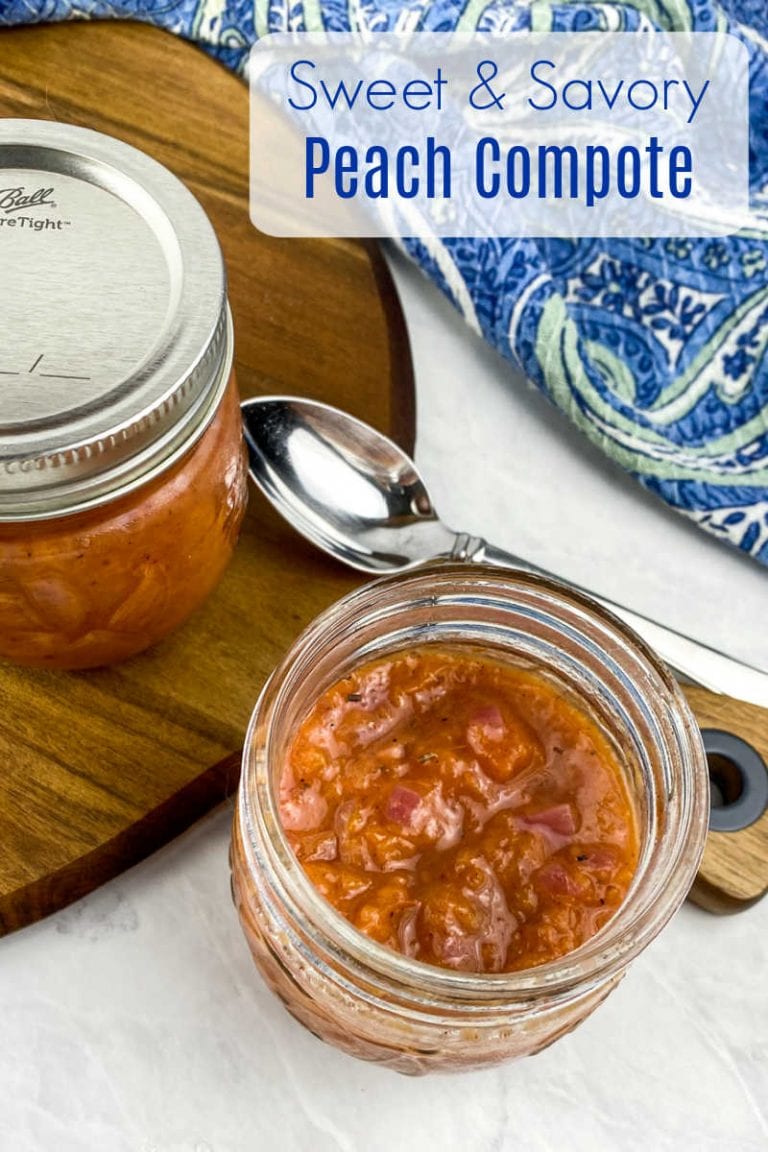 Sweet and Savory Fresh Peach Compote Recipe - Mama Likes To Cook