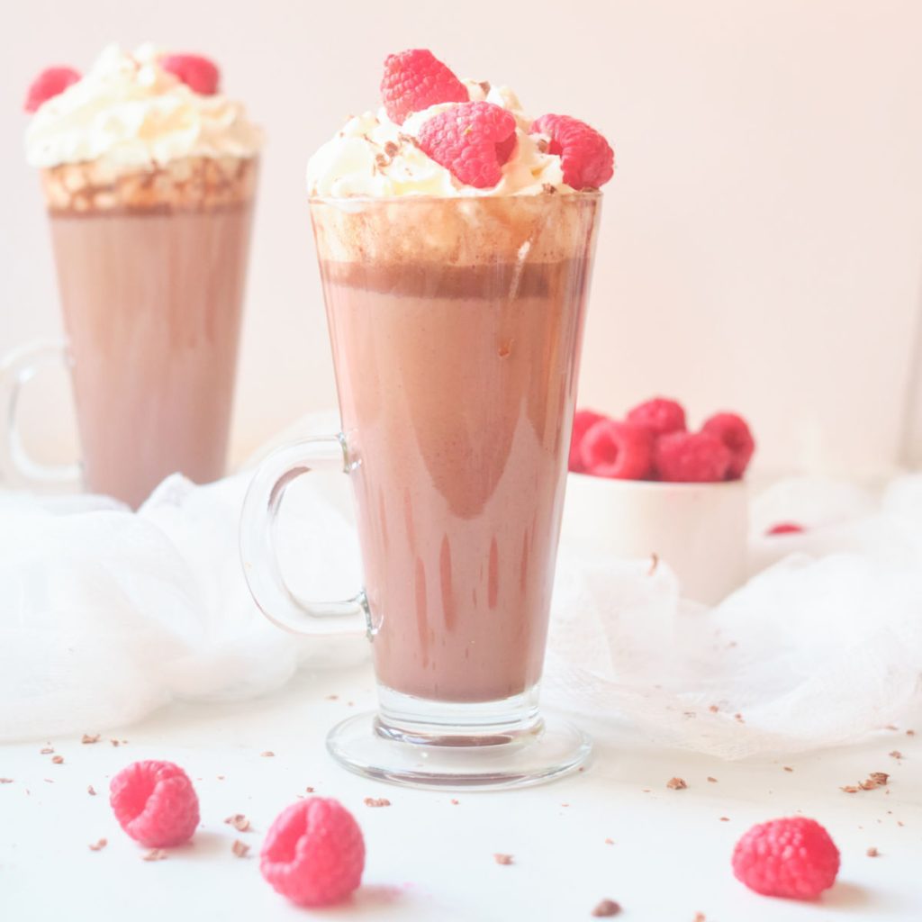 Easy Milk Chocolate Raspberry Hot Cocoa Recipe - Mama Likes To Cook