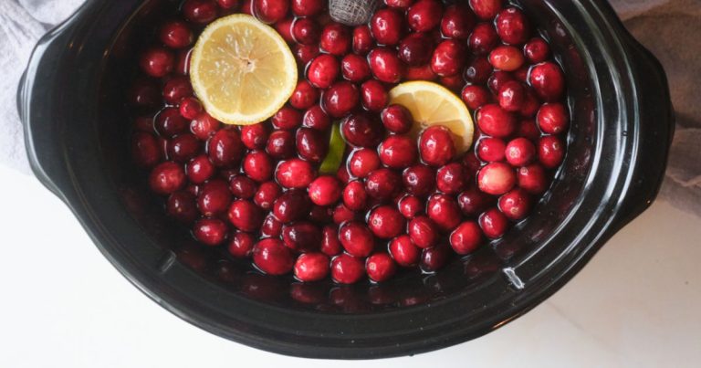 Holiday Crock Pot Tea Recipe Simmered with Fruit - Mama Likes To Cook