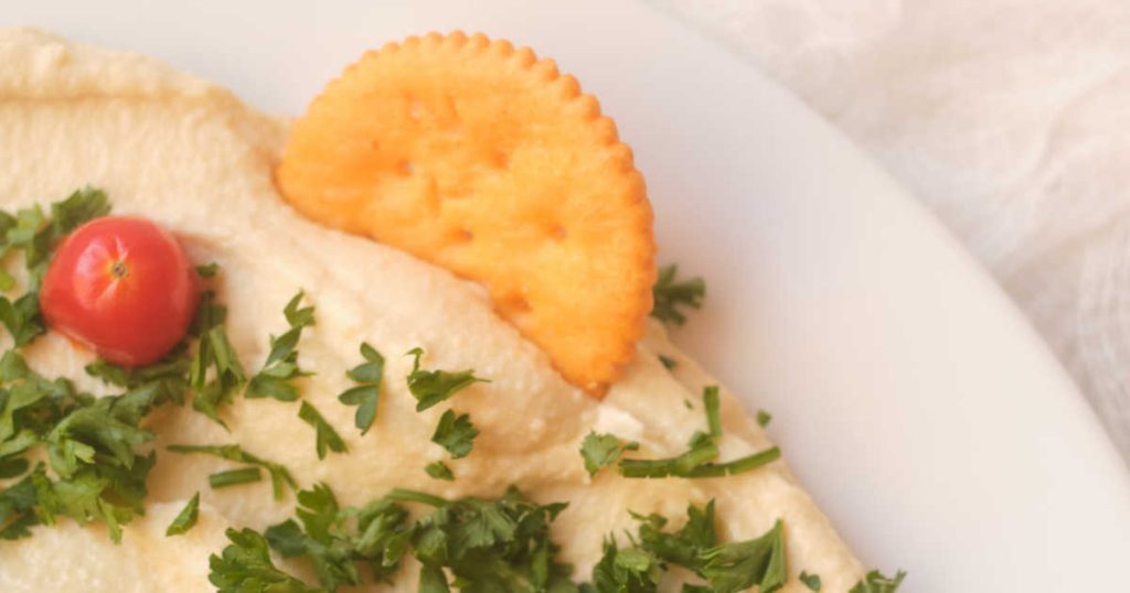 Vegan Holiday Hummus Wreath Appetizer Recipe - Mama Likes To Cook