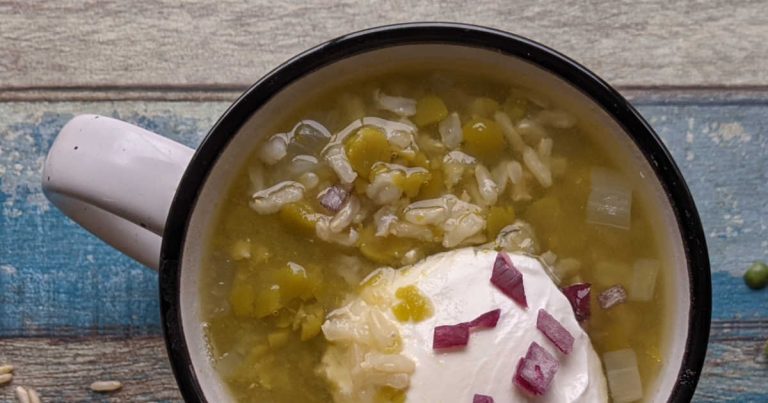 Slow Cooker Recipe: Split Pea Soup with Rice - Mama Likes To Cook
