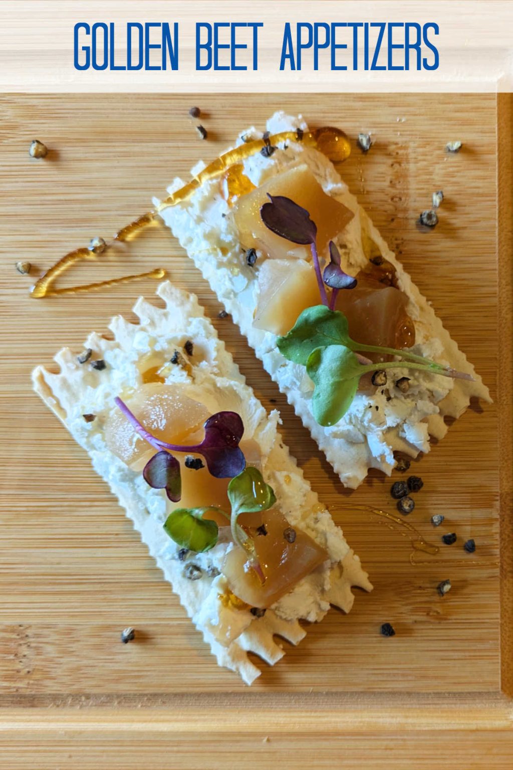 🌿 Golden Beet and Goat Cheese Crackers Appetizer - Mama Likes To Cook